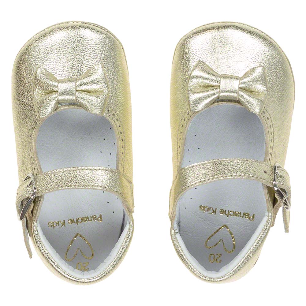 Panache Baby Shoes Bow Front Mary Jane - Metallic Gold. Children's ...