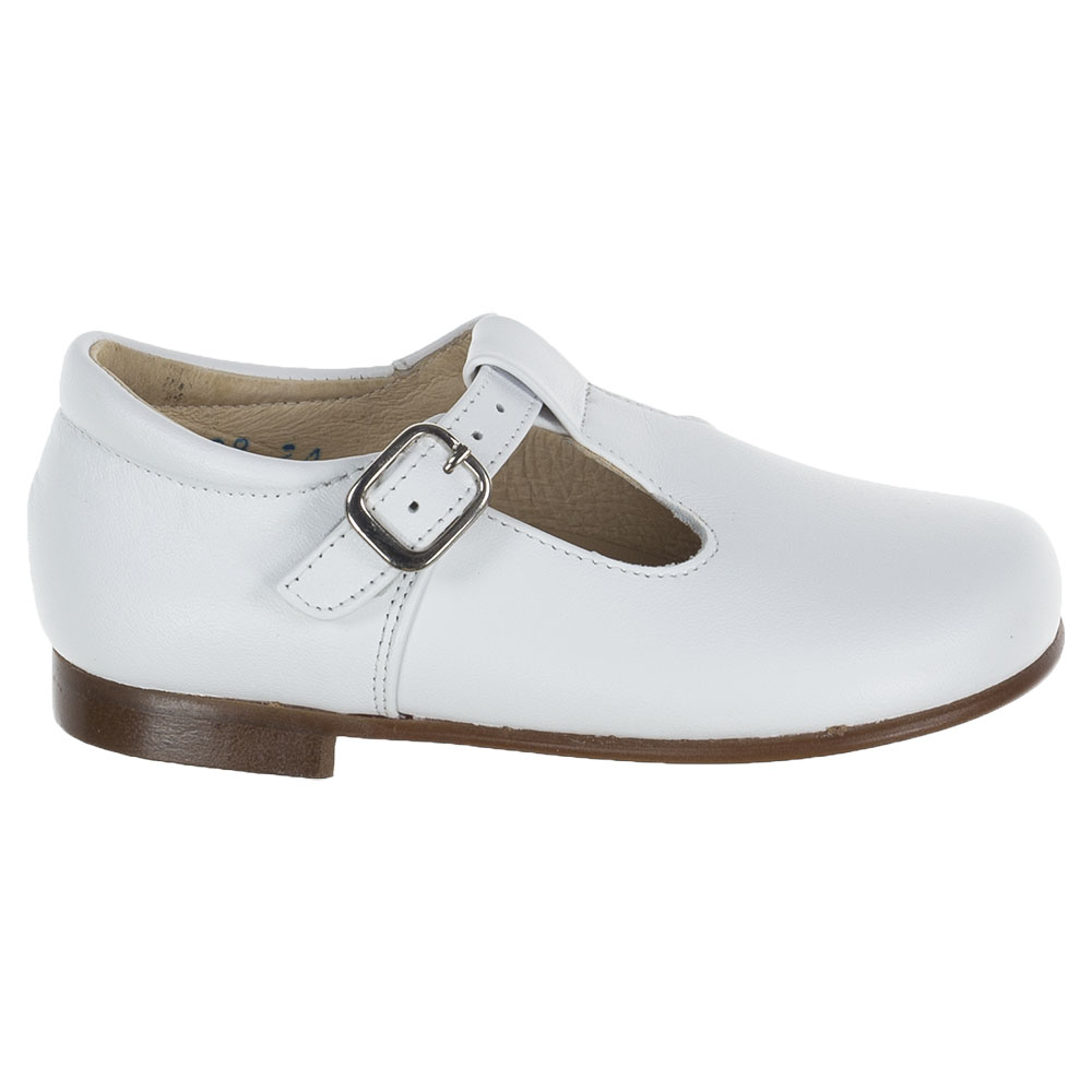 Panache Toddler T Bar Shoe - White Leather. Children's Designer Clothes & Shoes | Panache Kids ...
