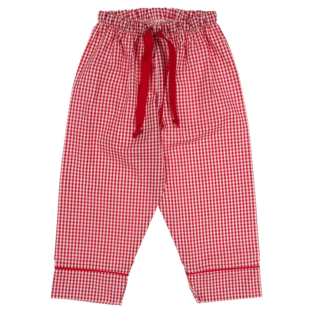 Salero Boys Gingerbread Man Pocket Gingham Pyjamas - Red White ...