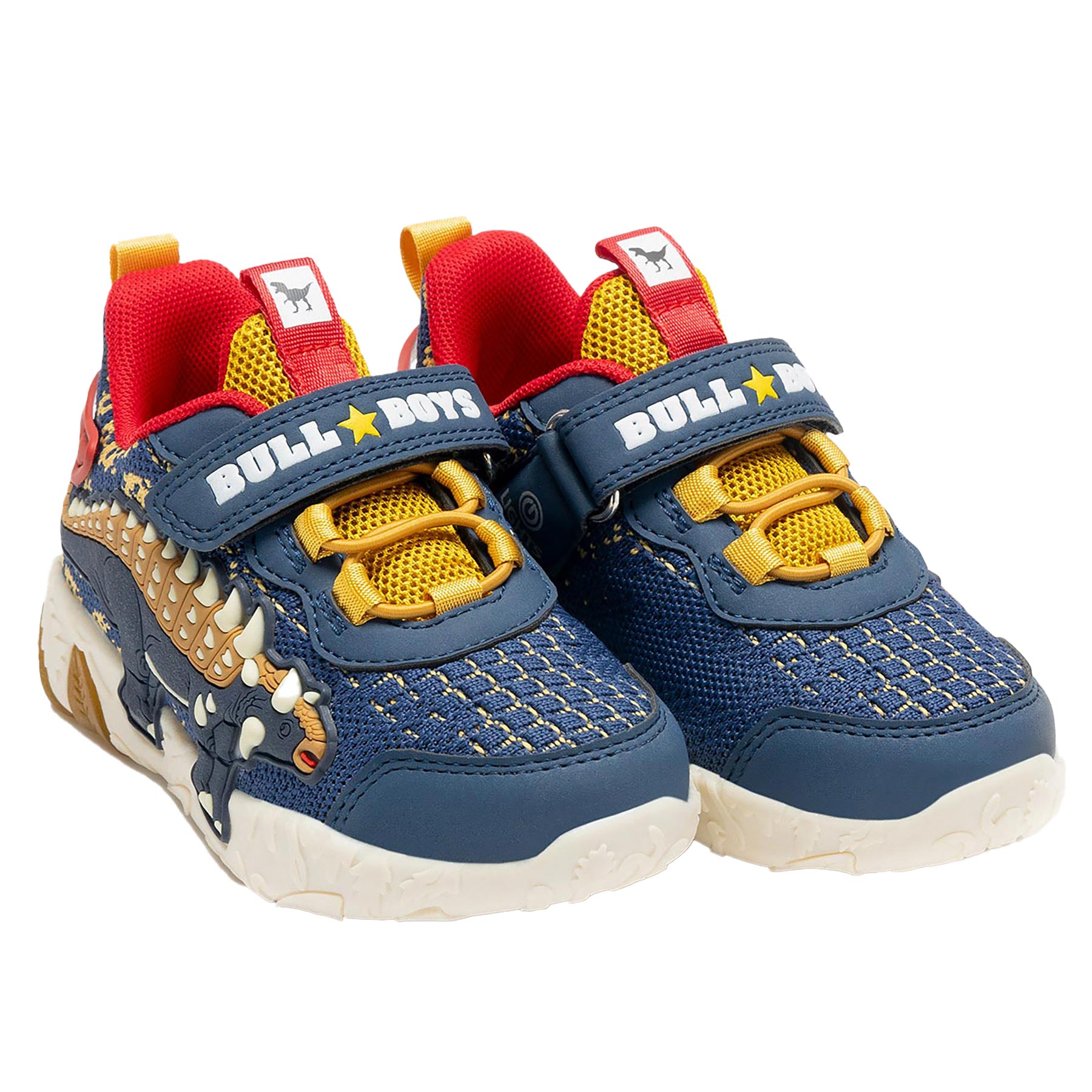 Bull Boys Dinosaur Anchilosauro Lights Trainer - Navy Blue.