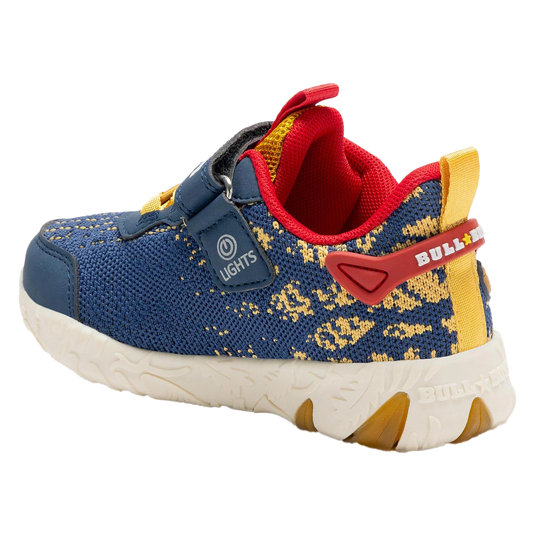 Bull Boys Dinosaur Anchilosauro Lights Trainer - Navy Blue.