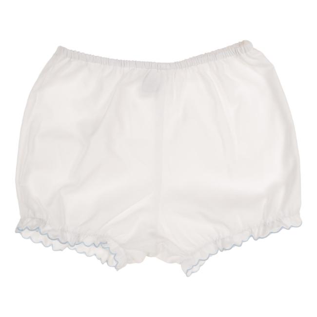 Sarah Louise Baby Girls Embroidered Jampant 2 Piece Set - White Pale Blue.