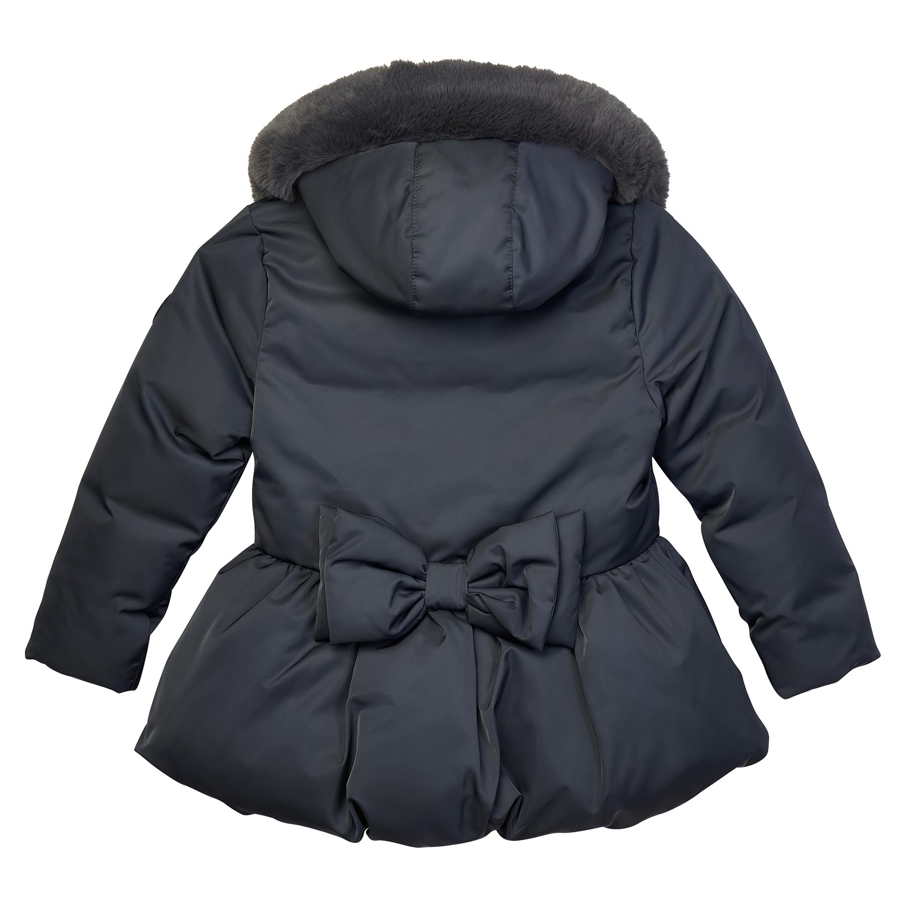 A Dee BTS Amie Short Jacket Faux Fur Hood - Grey.