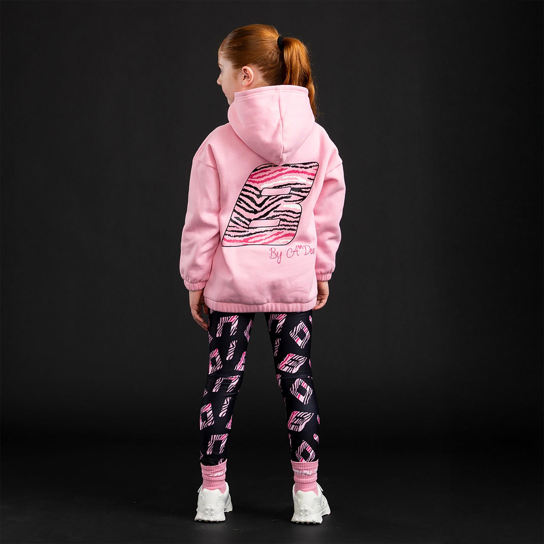 Bonini by A* Dee Sparkle Oversized Hoodie - Peony Pink.