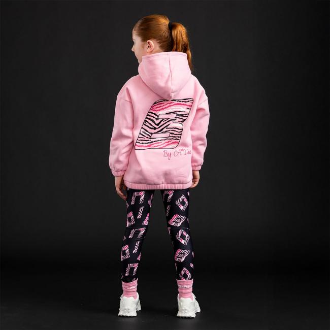Bonini by A* Dee Sparkle Oversized Hoodie - Peony Pink.