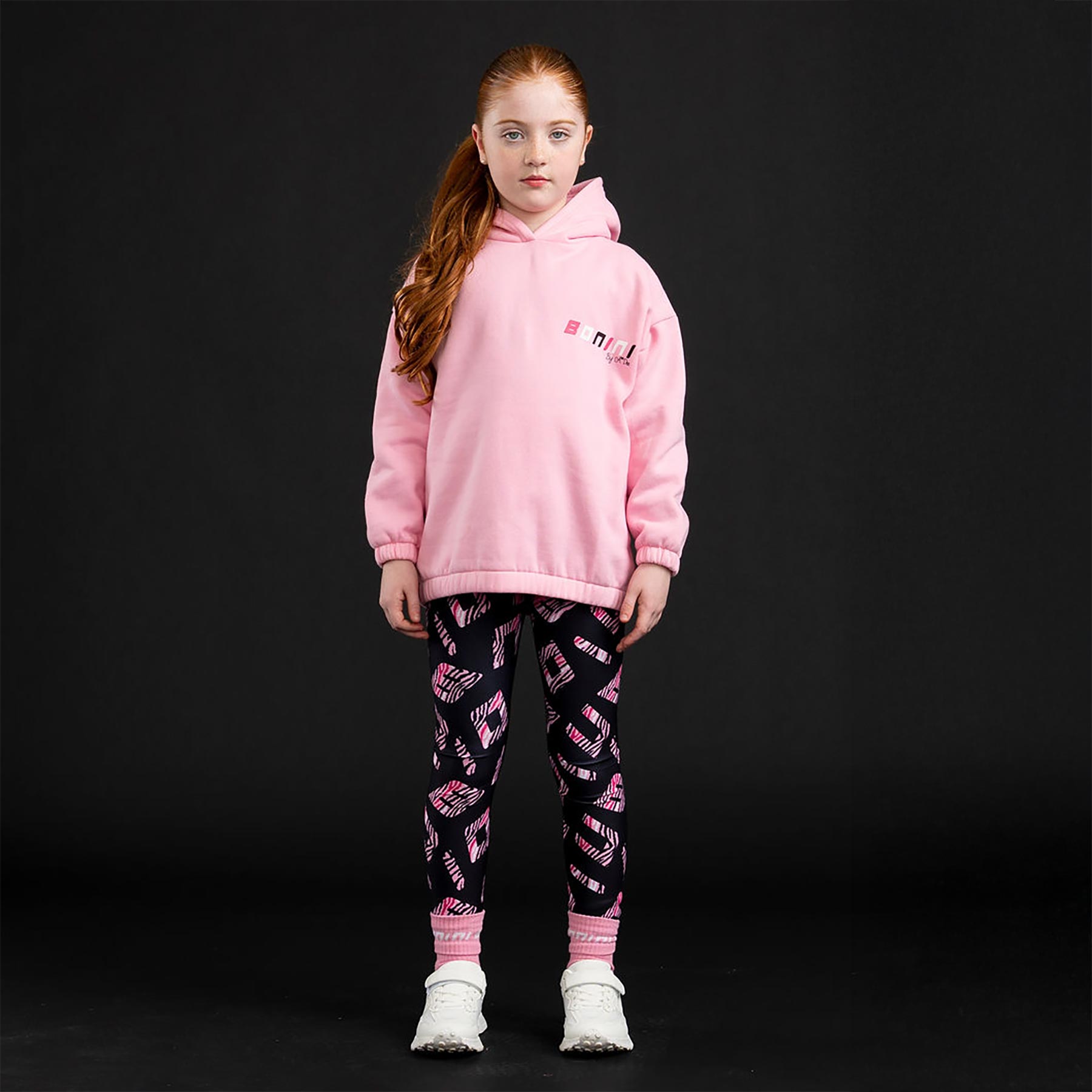 Bonini by A* Dee Sparkle Oversized Hoodie - Peony Pink.
