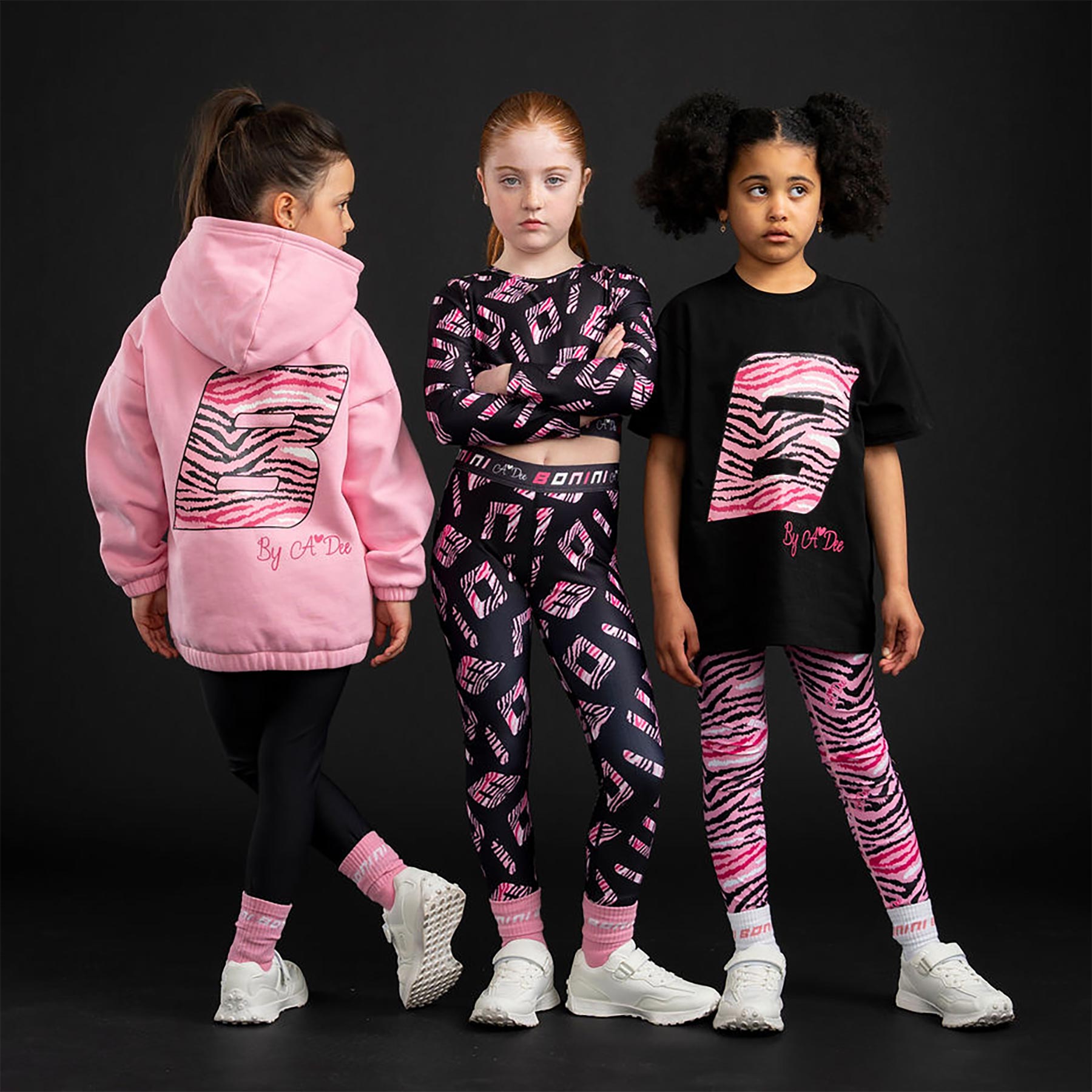 Bonini by A* Dee Sparkle Oversized Hoodie - Peony Pink.