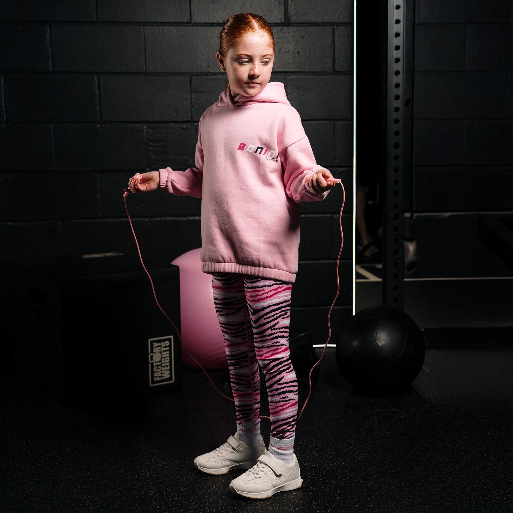 Bonini by A* Dee Sparkle Oversized Hoodie - Peony Pink.