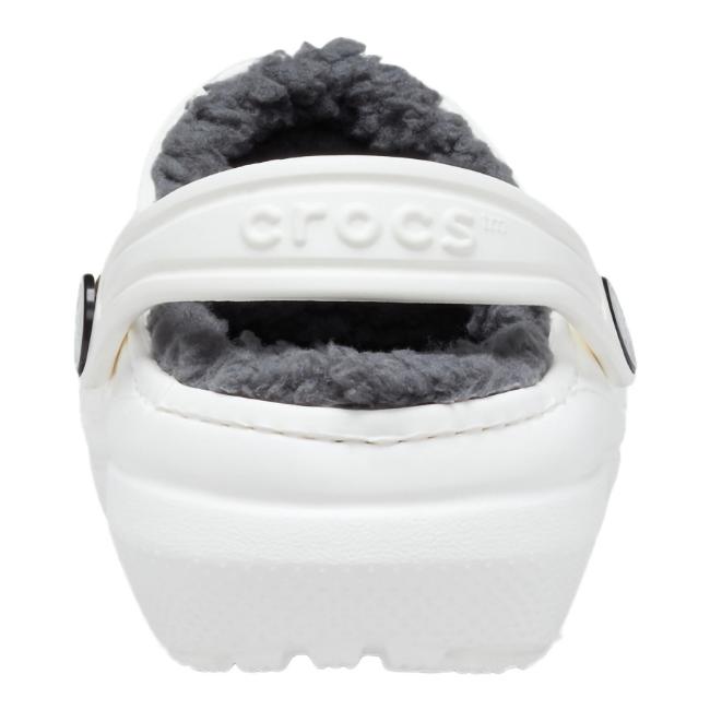Crocs Classic Lined Clog - White Grey.