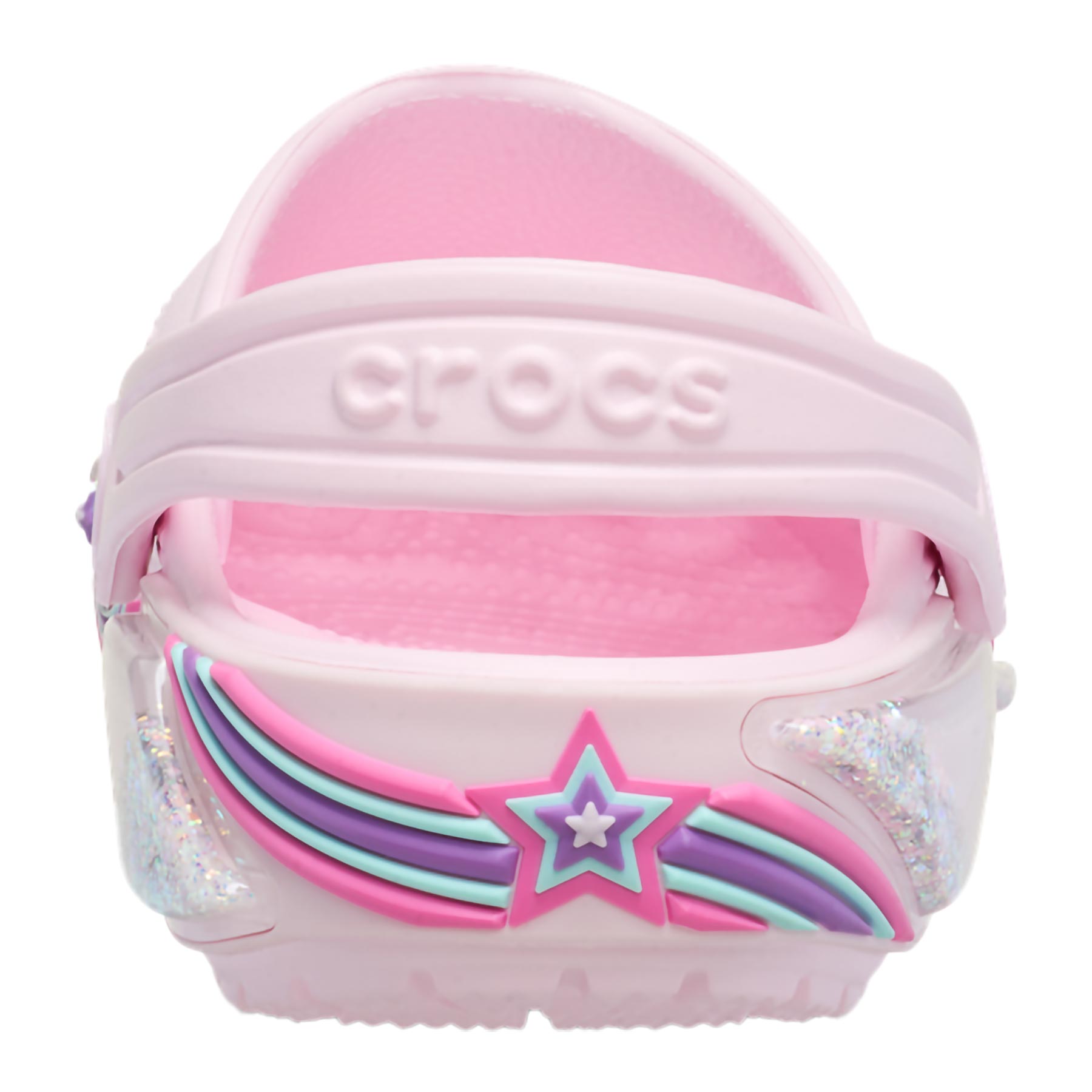 Crocs Classic Star Sparkle Shaker Clog - Pink Milk.