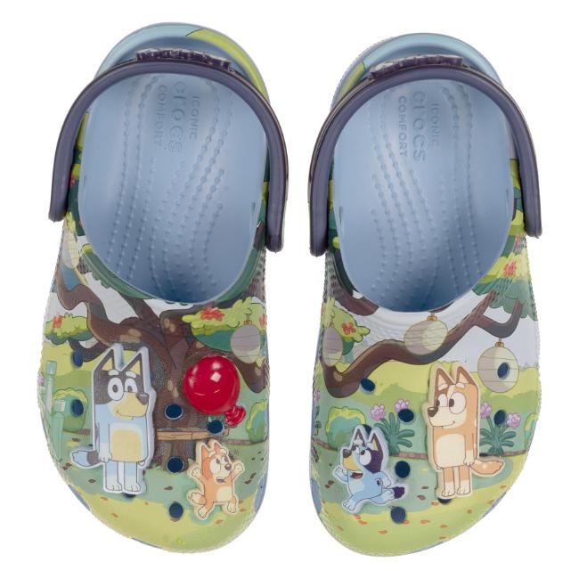 Crocs Toddler Bluey Classic Clog - Blue Multi.