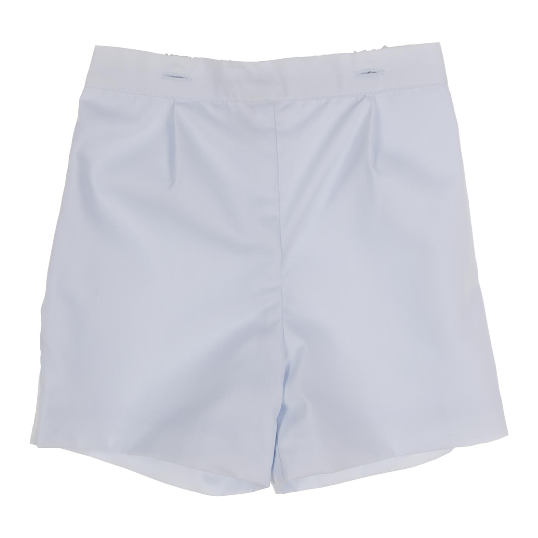 Sarah Louise Baby Boys Smocked Blouse & Shorts Set X 2 - White Pale Blue.