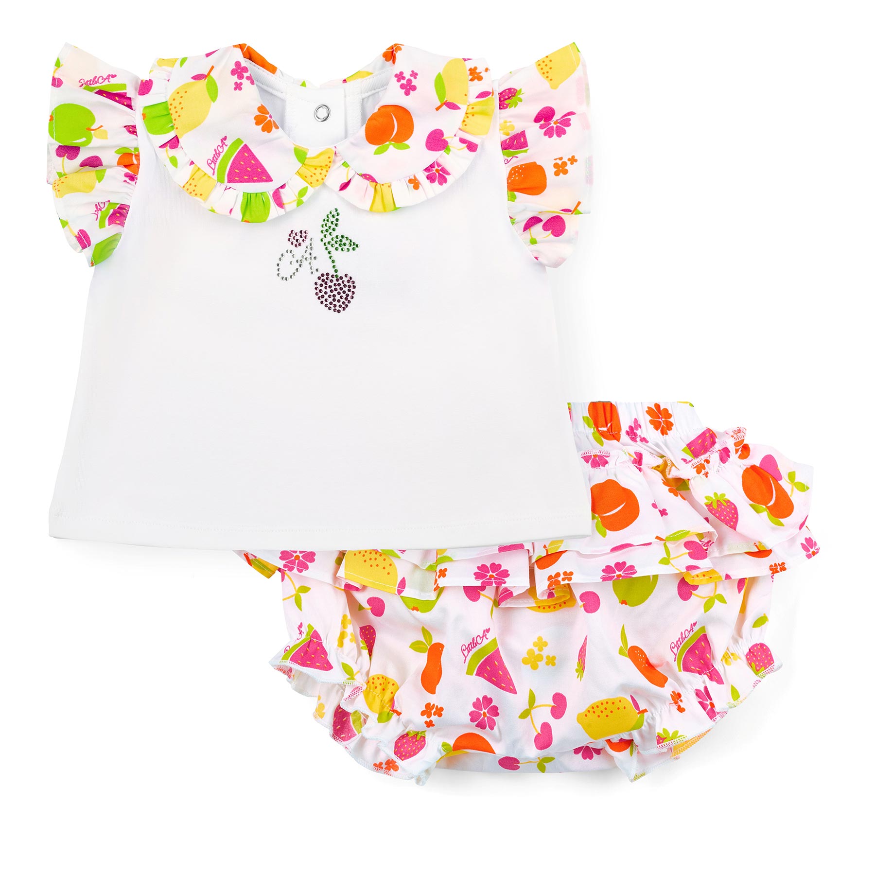 PRE ORDER Little A Baby Girls Cutie Frutti Pippa Print Jam Pant Set X 2 ...