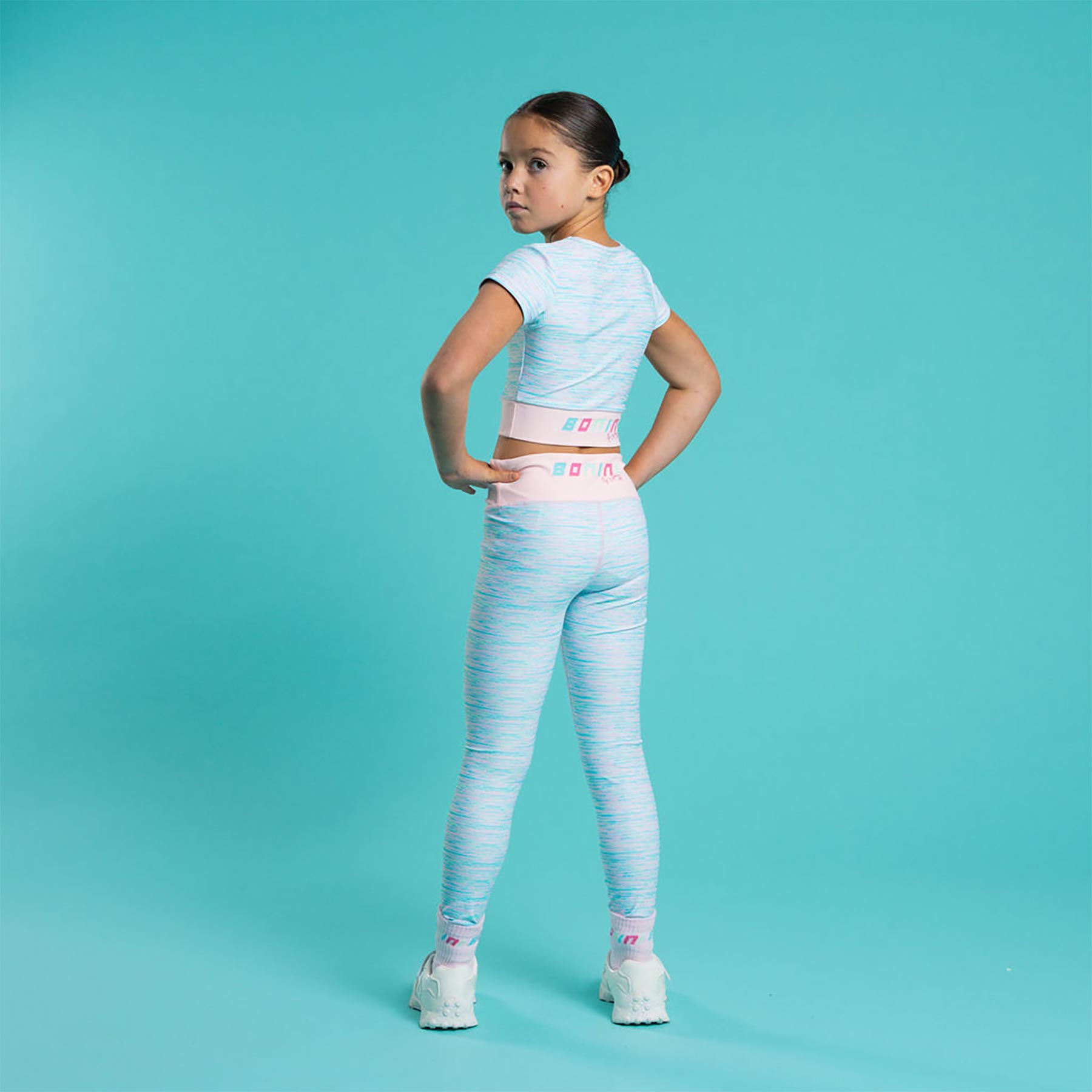 Bonini by A* Dee Energy AOP Crop Top - Miami Mint.